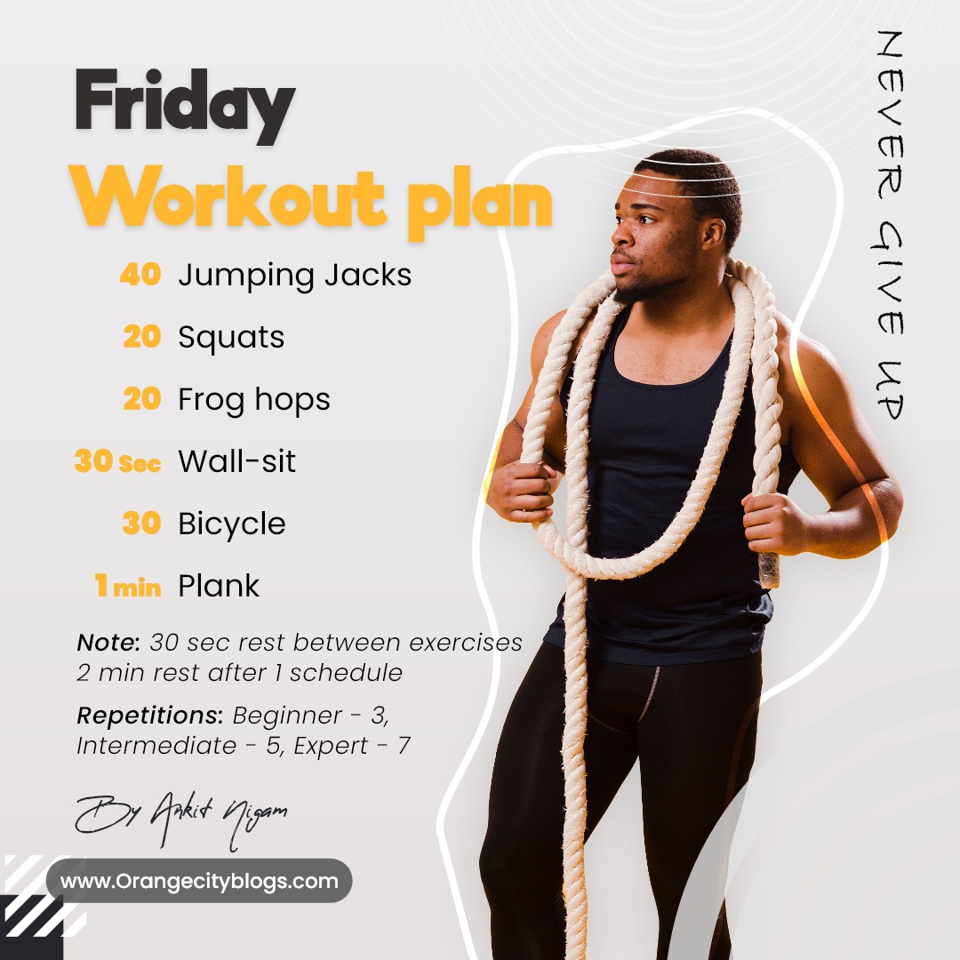 Home Exercise Schedule for Beginners - OrangeCity Blogs